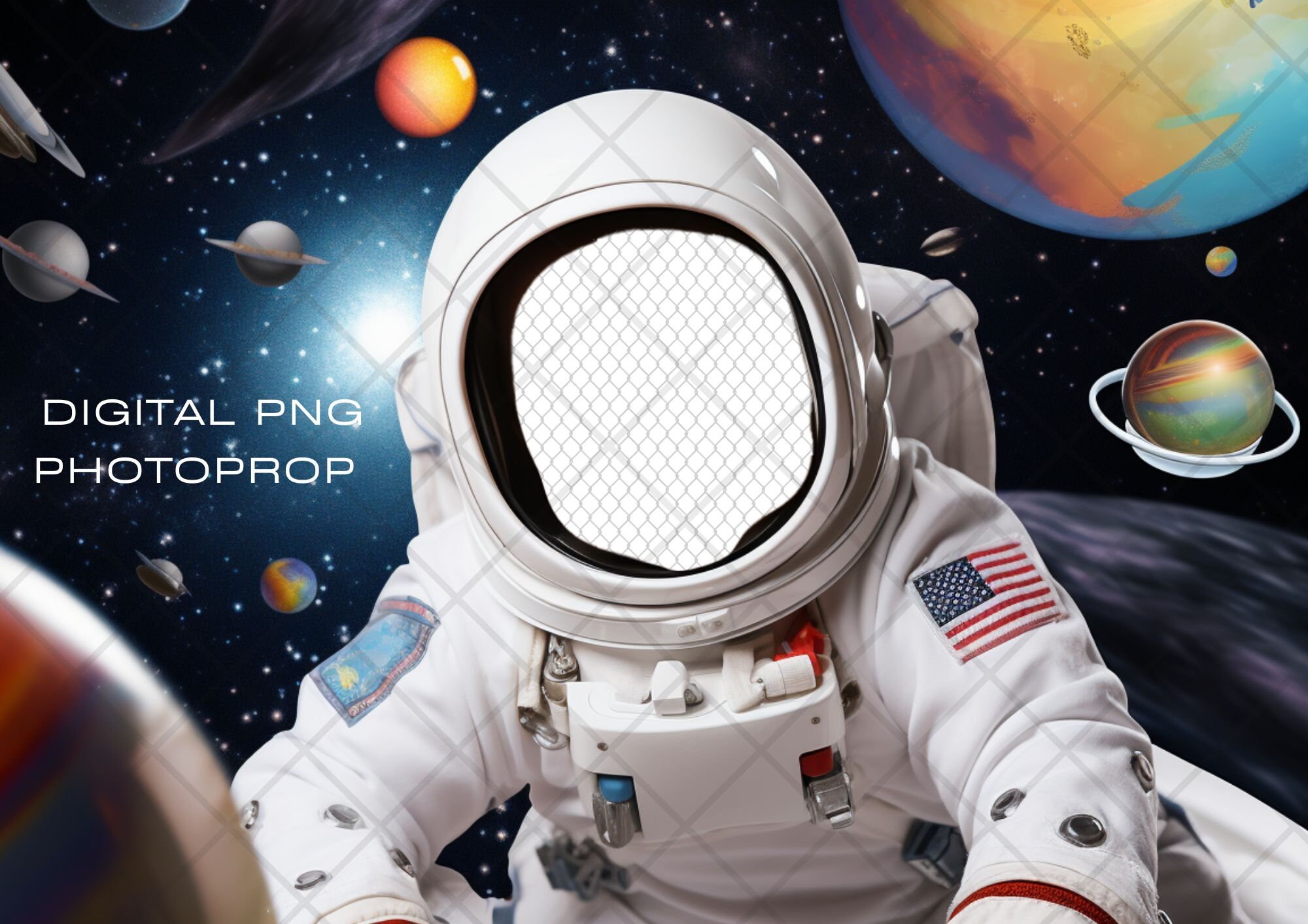 Baby Digital Backdrop for Easy Composite Photography Adorable Spaceman ...