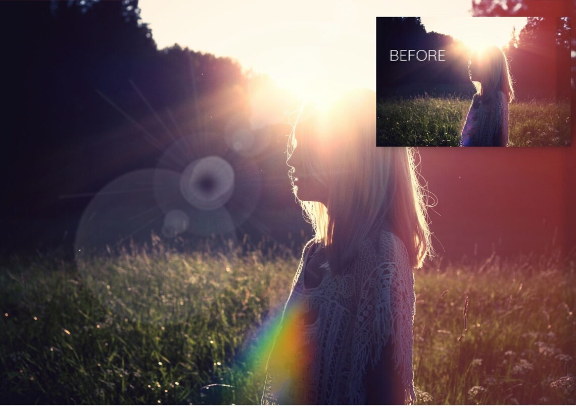 SUN, Rays & Flares Photoshop Photo Overlays. High Quality, PNG Digital ...