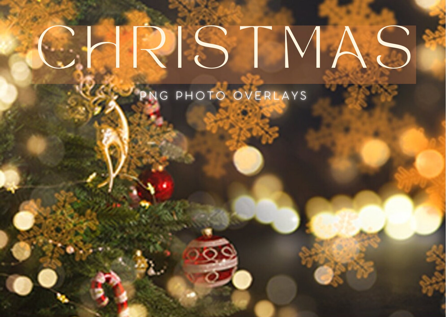 Christmas Gold Lights, Fairy Lights. Photoshop Photo Overlays. High ...