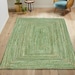Green Cotton Chindi Rag Rug, Handmade Area Rug, Home Decor Rug, Living ...