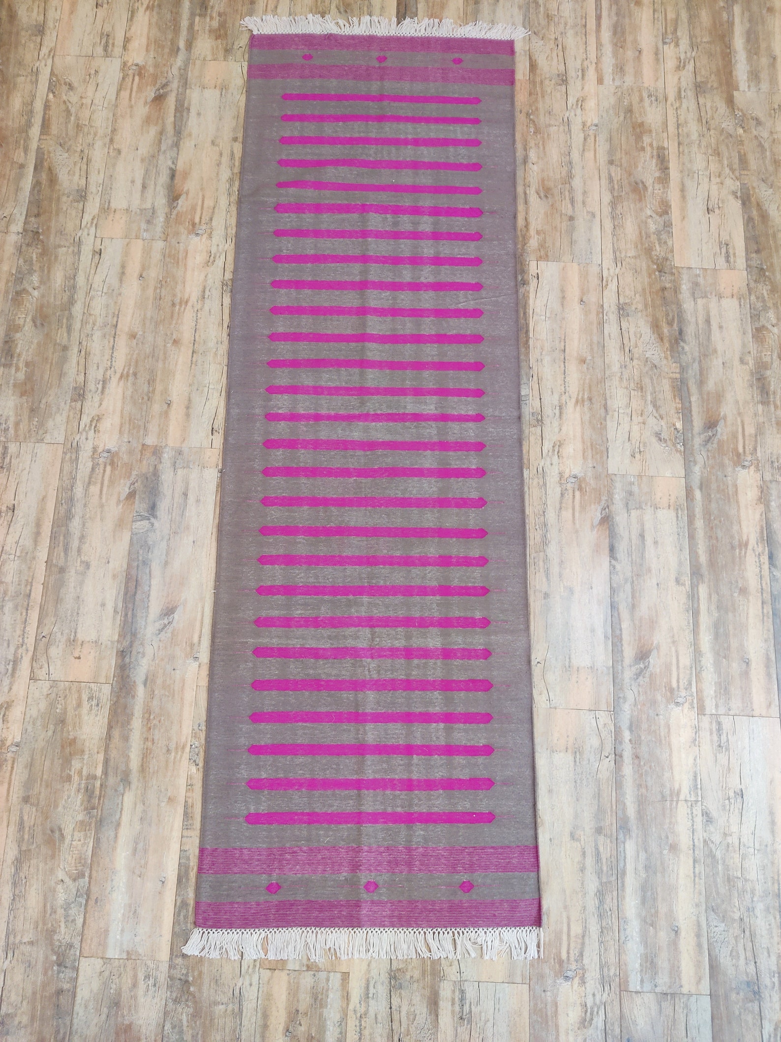 Hallway Stair Runner Rug, Pink Striped Runner Rug, Bohemian Runner Rug ...