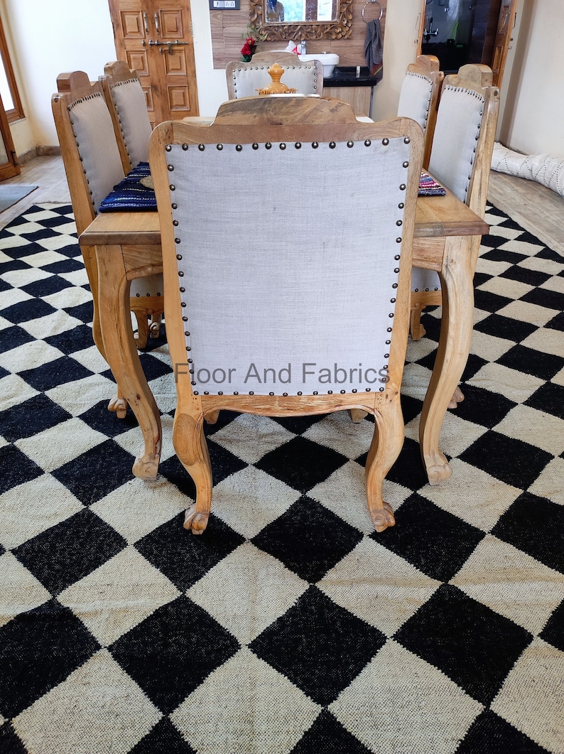 Black & White Diamond Checker Rug Checkerboard Home Interior - Etsy