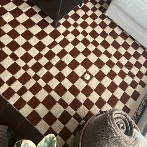 Checkered Runner Rug, Home Decor Area Rug Checkerboard, Chess, Check ...