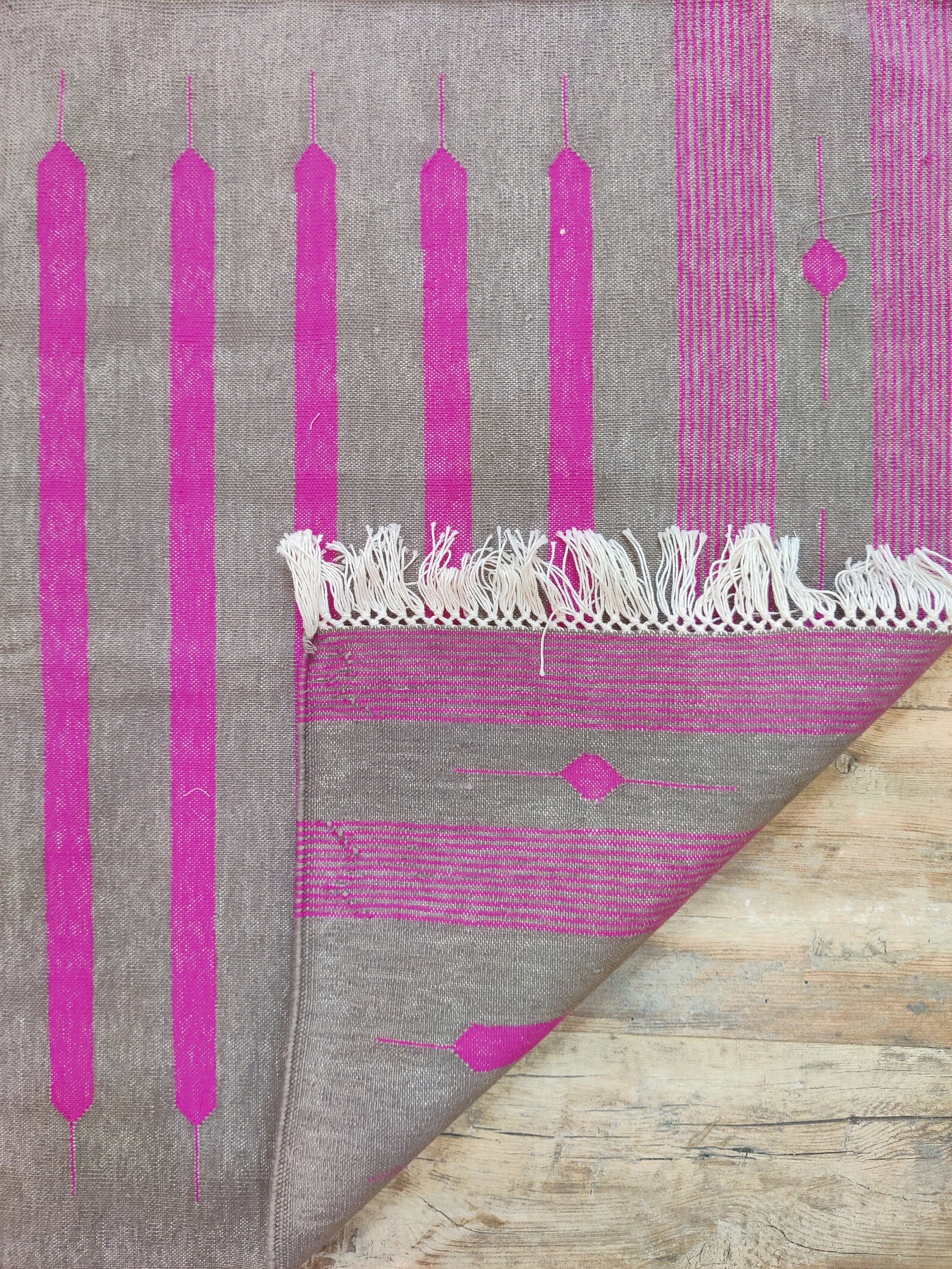 Hallway Stair Runner Rug, Pink Striped Runner Rug, Bohemian Runner Rug ...
