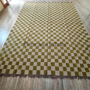 Checkered & Grid Rug Runner, Home and Living Room, Bedroom, Hallway ...