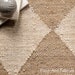Handmade Natural and White Diamond Pattern Rug & Carpet Organic Coastal ...