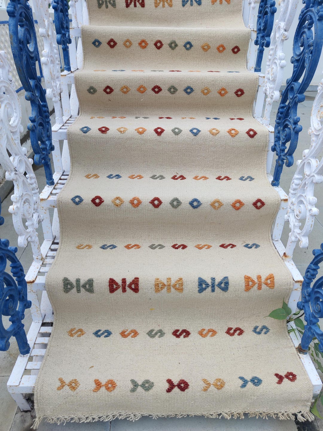 Colorful Diamond Pattern Runner, Entryway, Hallway, Stairs Runner Rug ...