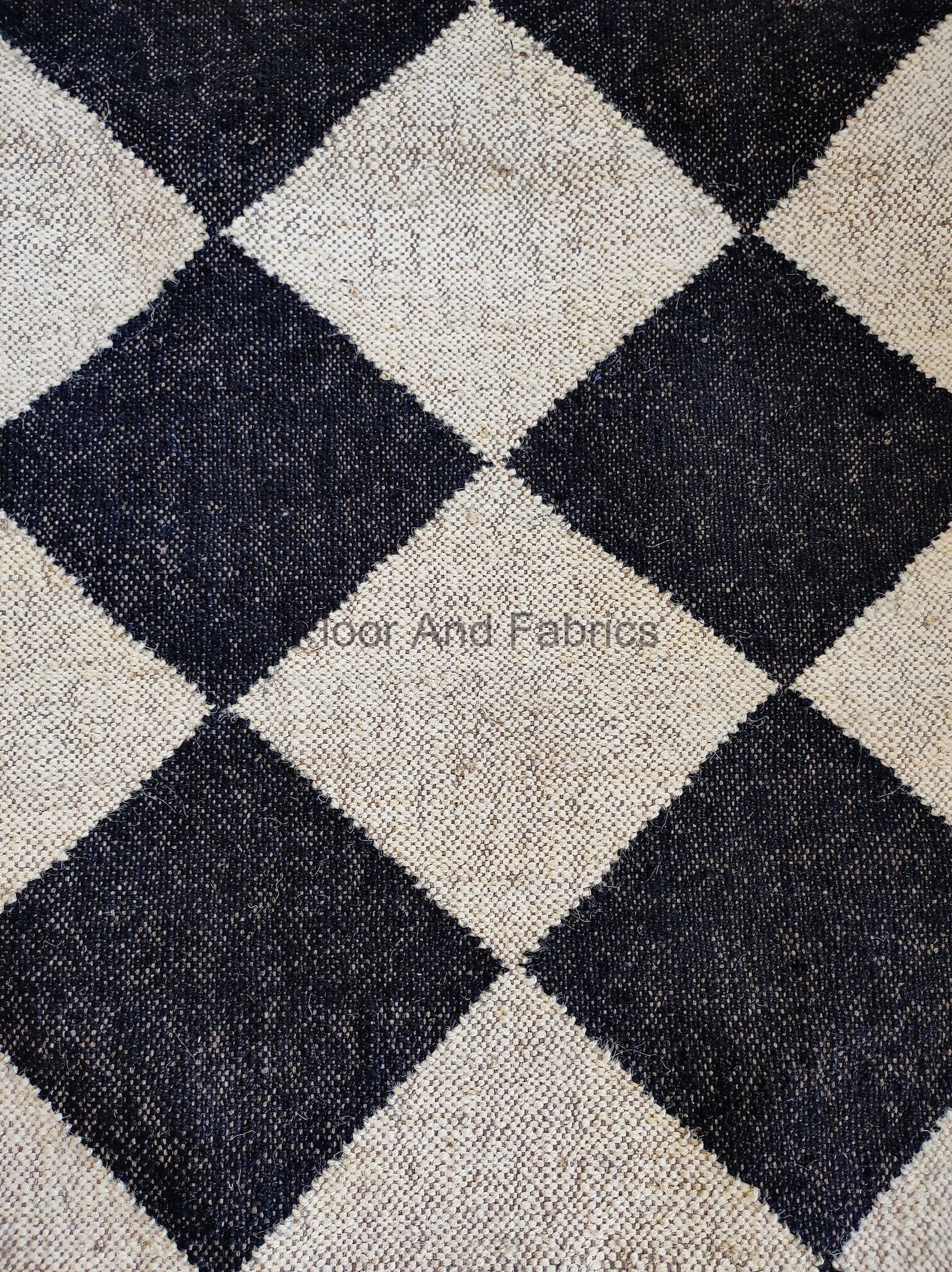 Black & White Diamond Checker Rug Checkerboard Home Interior - Etsy