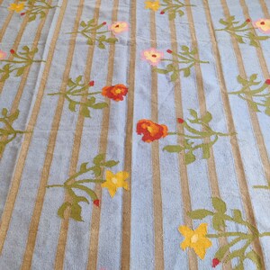 Handwoven Wool Dhurries, Handmade Floral Pattern Rug, Wool Flatweave ...