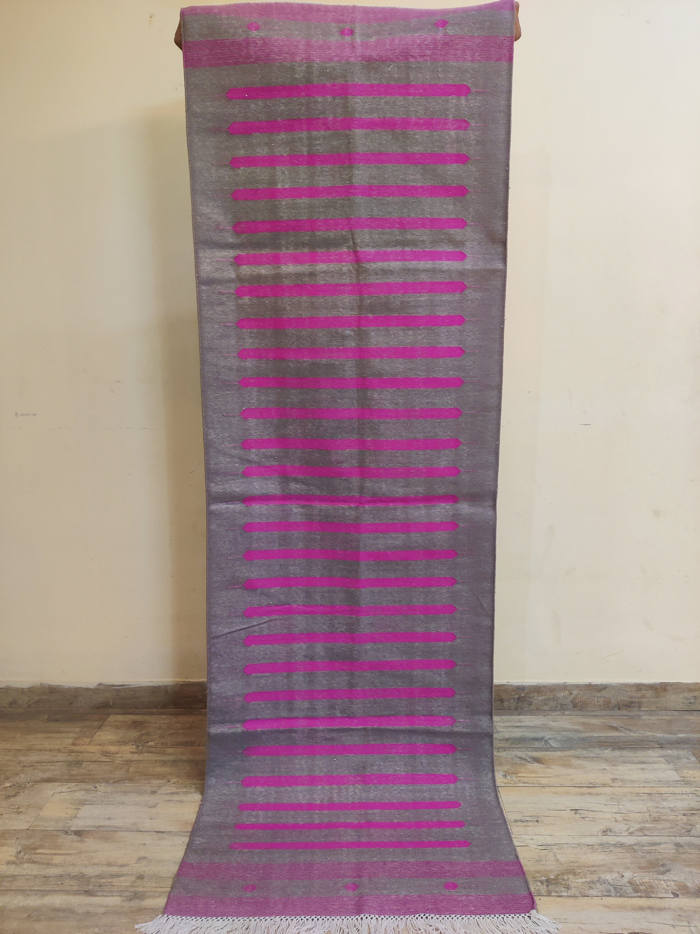 Hallway Stair Runner Rug, Pink Striped Runner Rug, Bohemian Runner Rug ...