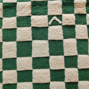 5x8 Irregular Checkerboard Rug, Hand-knotted Wool Rug, Moroccan Area ...