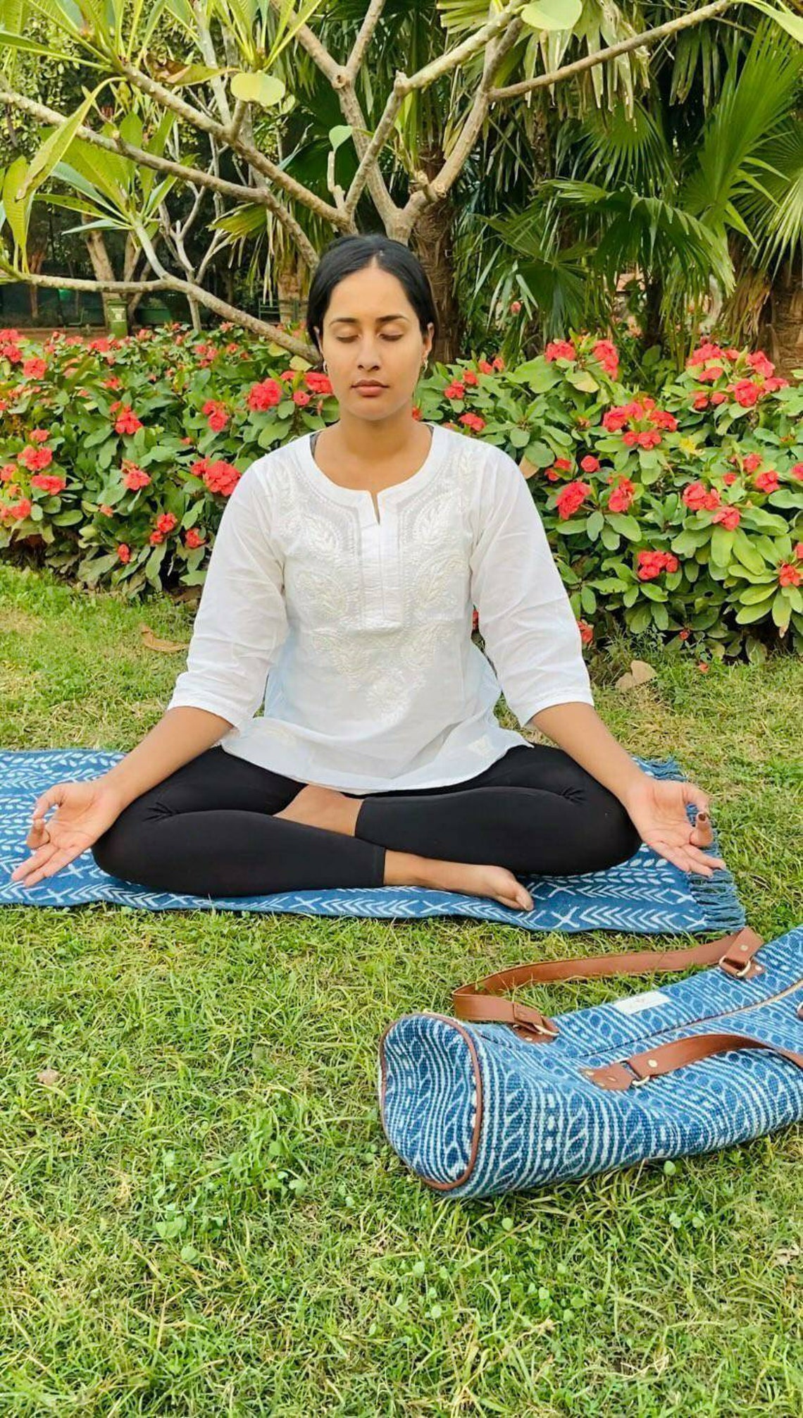 Cotton Yoga Mat With Yoga Bag Sweat & Slip Resistant Prayer - Etsy