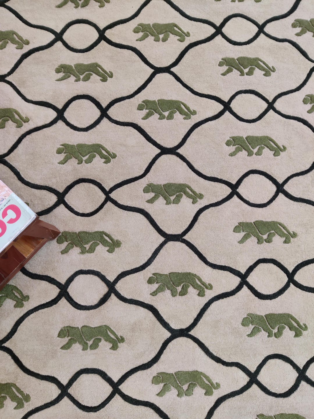 Handtufted Wool Rug, Modern Green Wool Rug, Large Area Tufted Rug ...