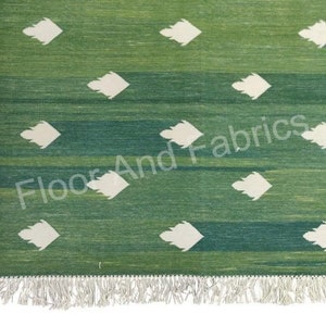 Green Rug Flat Weave Rug 4x6 5x8 6x9 8x10 9x12 10x14 Ft - Etsy
