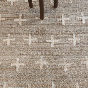 Handmade Jute Area Rug: Woven Plus Sign Design, Custom Size - Etsy
