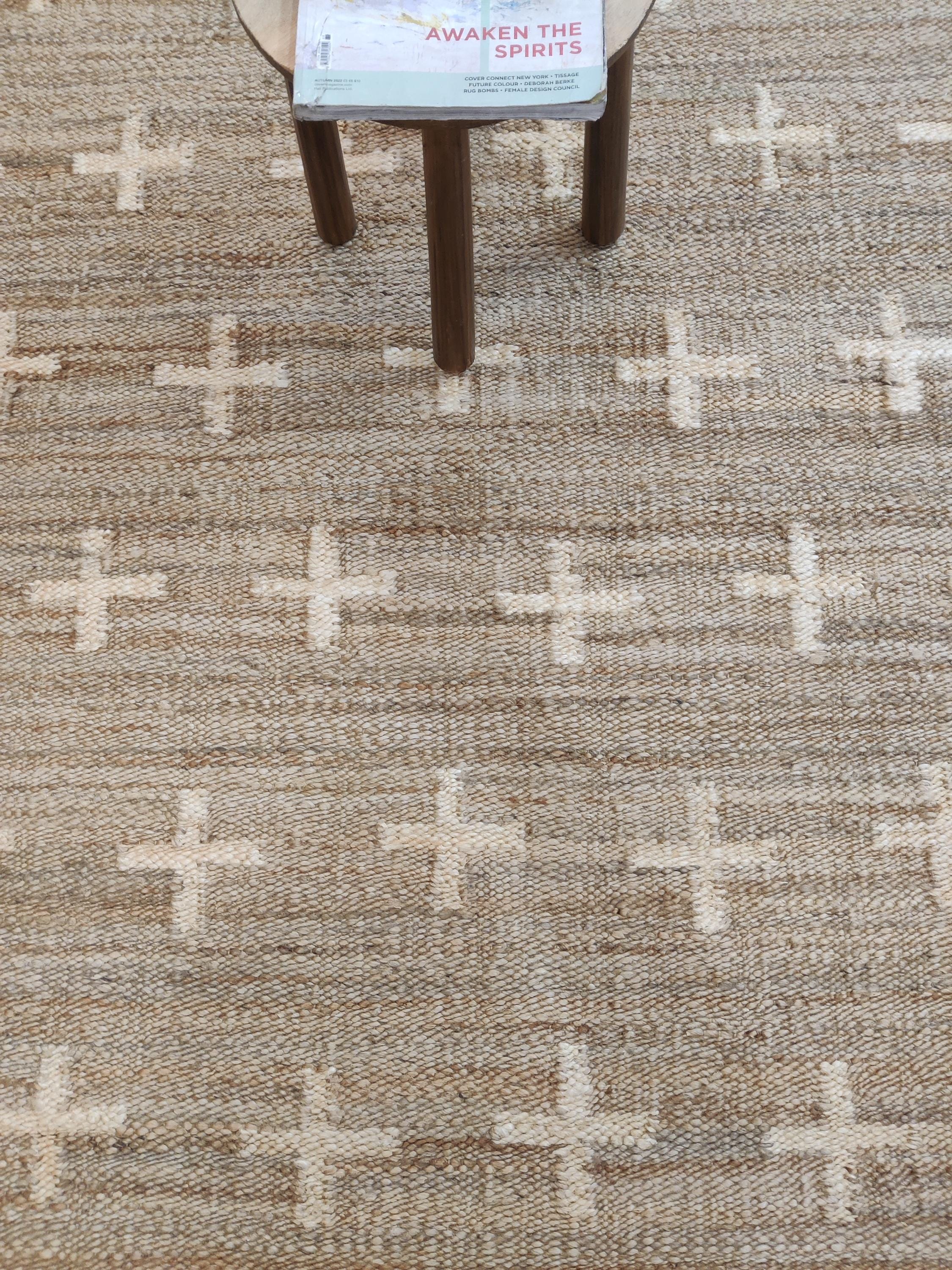 Handmade Jute Area Rug: Woven Plus Sign Design, Custom Size - Etsy