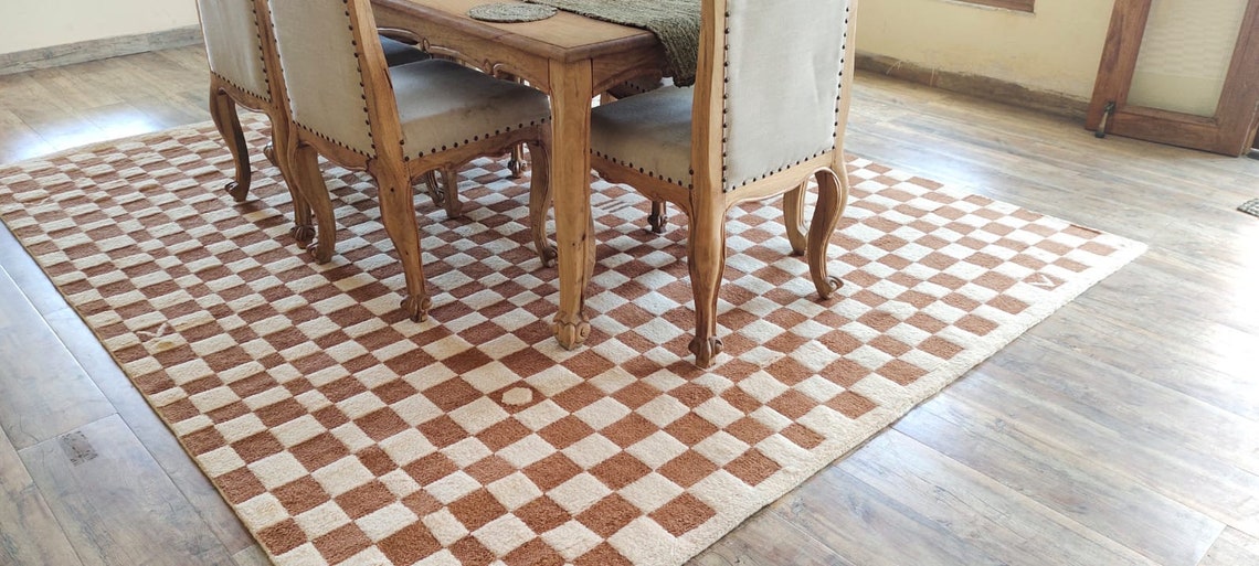 Checkered Rug, Boho Wool Rug, Home Decor Rug, Moroccan Checker Rug ...