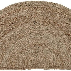 3 Ftx22 Inch Natural Brown Half Circle Rug, Half Round Rug, Home Decor ...