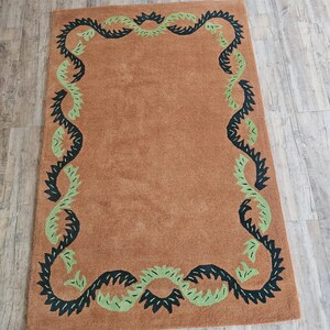 Hand Tufted Climbing Vine Rug, Handmade Wool Area Rug & Carpet for ...
