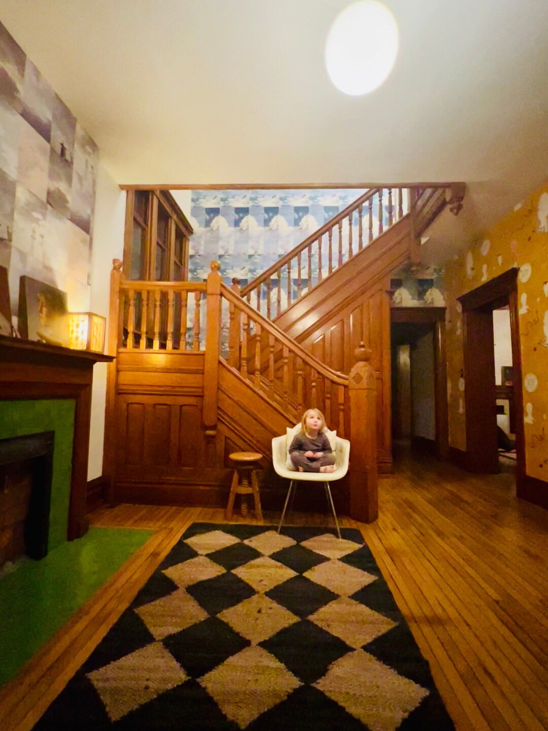 Handmade Natural and Black Checkered Pattern Rug & Carpet, Home Decor ...