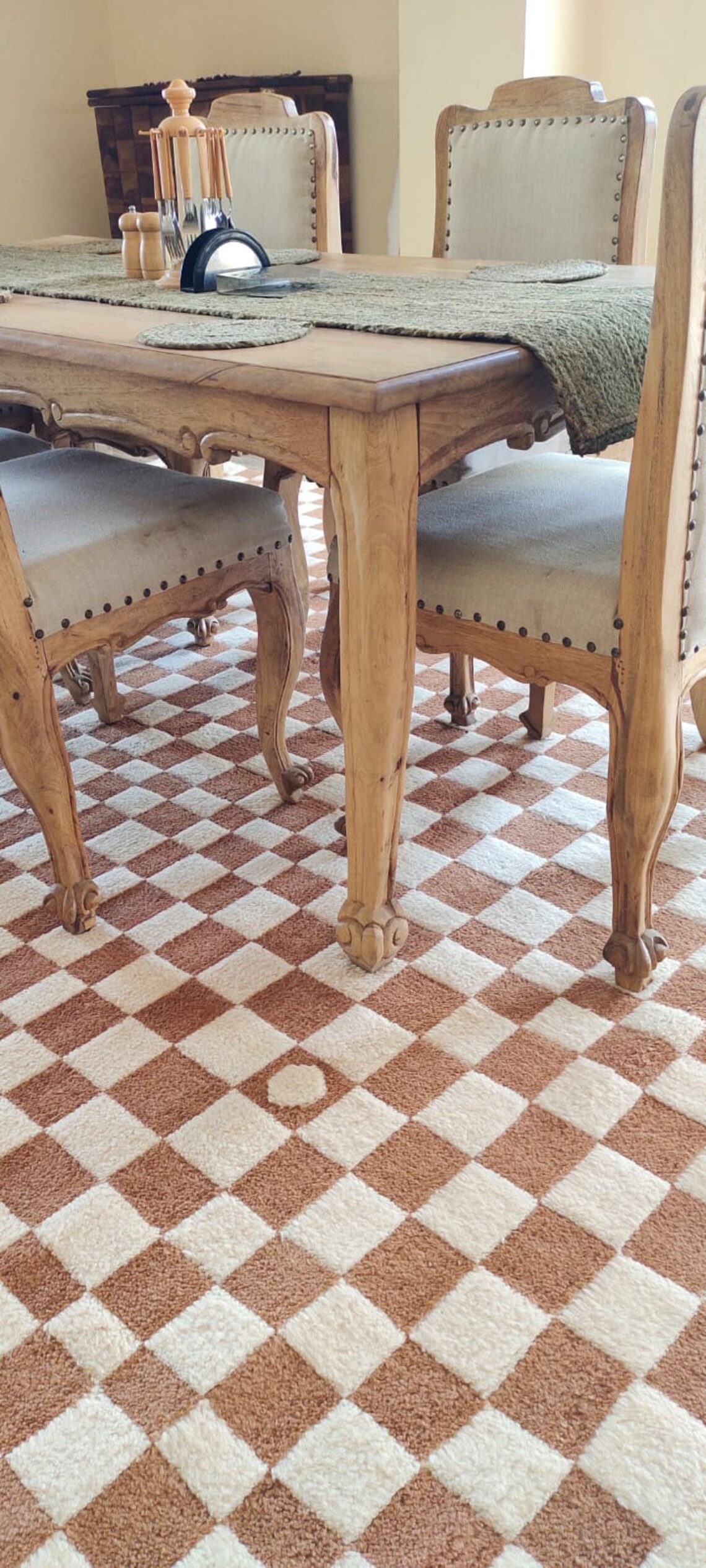 Checkered Rug, Boho Wool Rug, Home Decor Rug, Moroccan Checker Rug ...