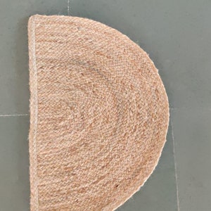 Round Outdoor Rug Braided Half Circle Colourful Doormat | Etsy