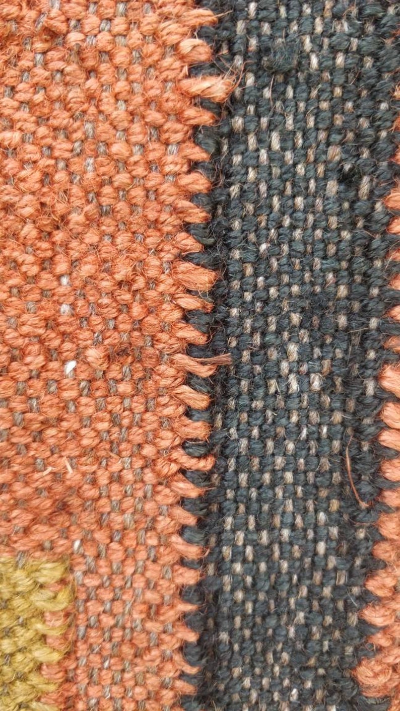 5 by 8 Feet Orange Jute Kilim Rug Bohemian Rug Carpets Home - Etsy