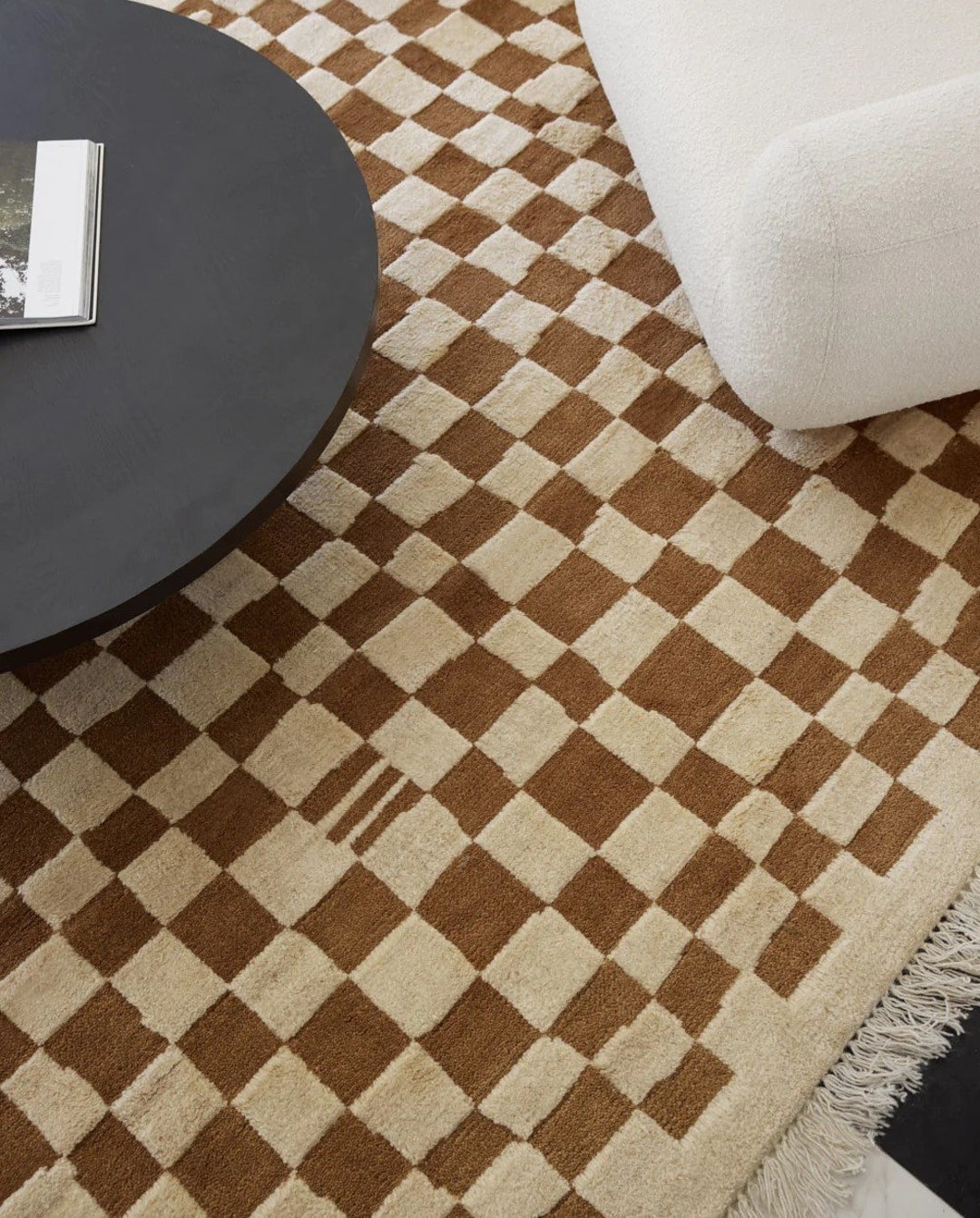 Checkerboard Moroccan Rug Handmade Checker Rug Checkered Rug - Etsy