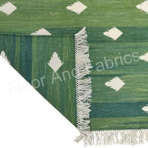 Green Rug Flat Weave Rug 4x6 5x8 6x9 8x10 9x12 10x14 Ft - Etsy