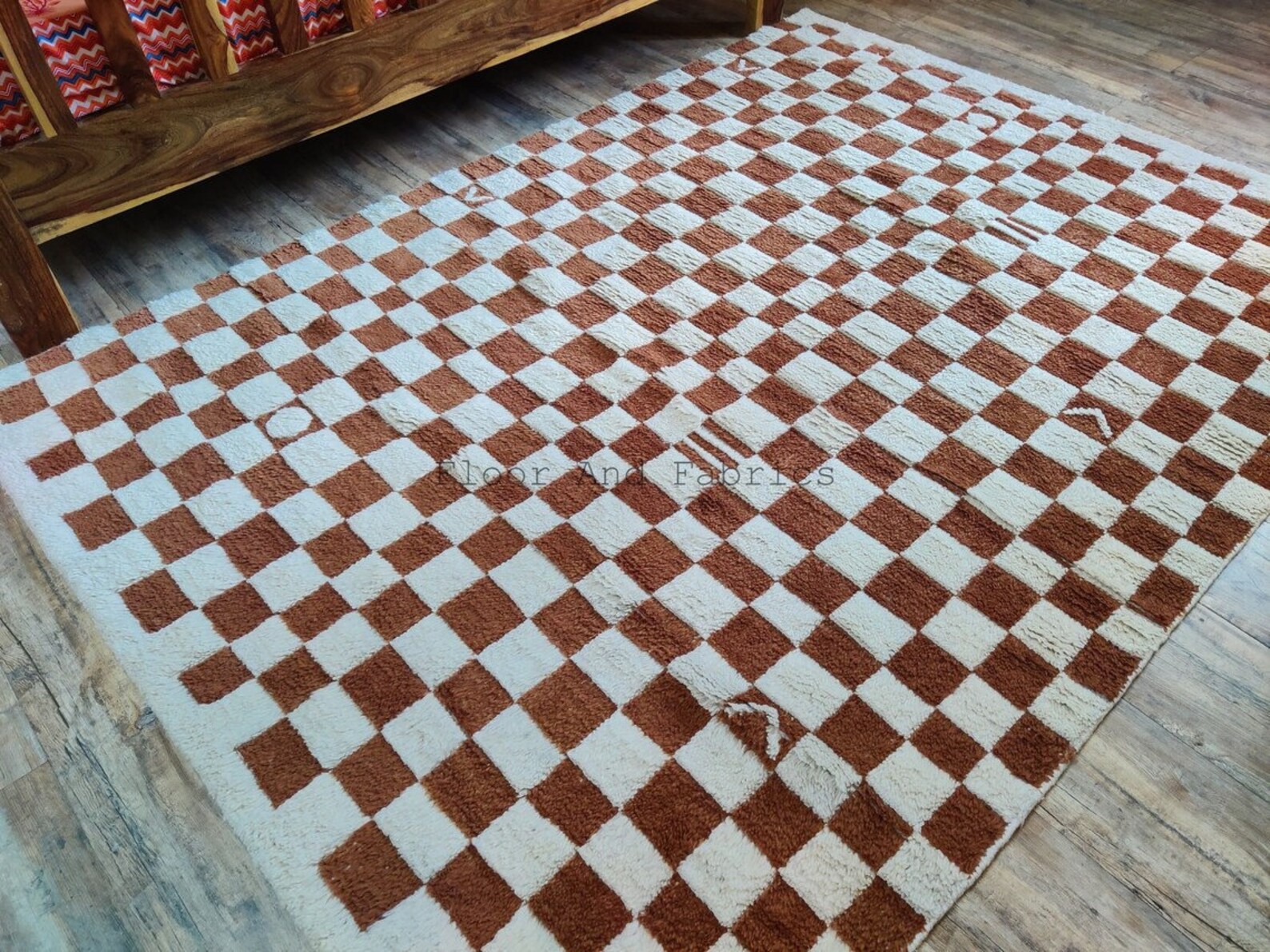 Checkerboard Moroccan Rug Handmade Checker Rug Checkered Rug - Etsy