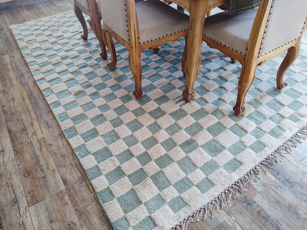 Checkeredbored Area Rug, Custom Size Checkered Rug, Home and Living ...