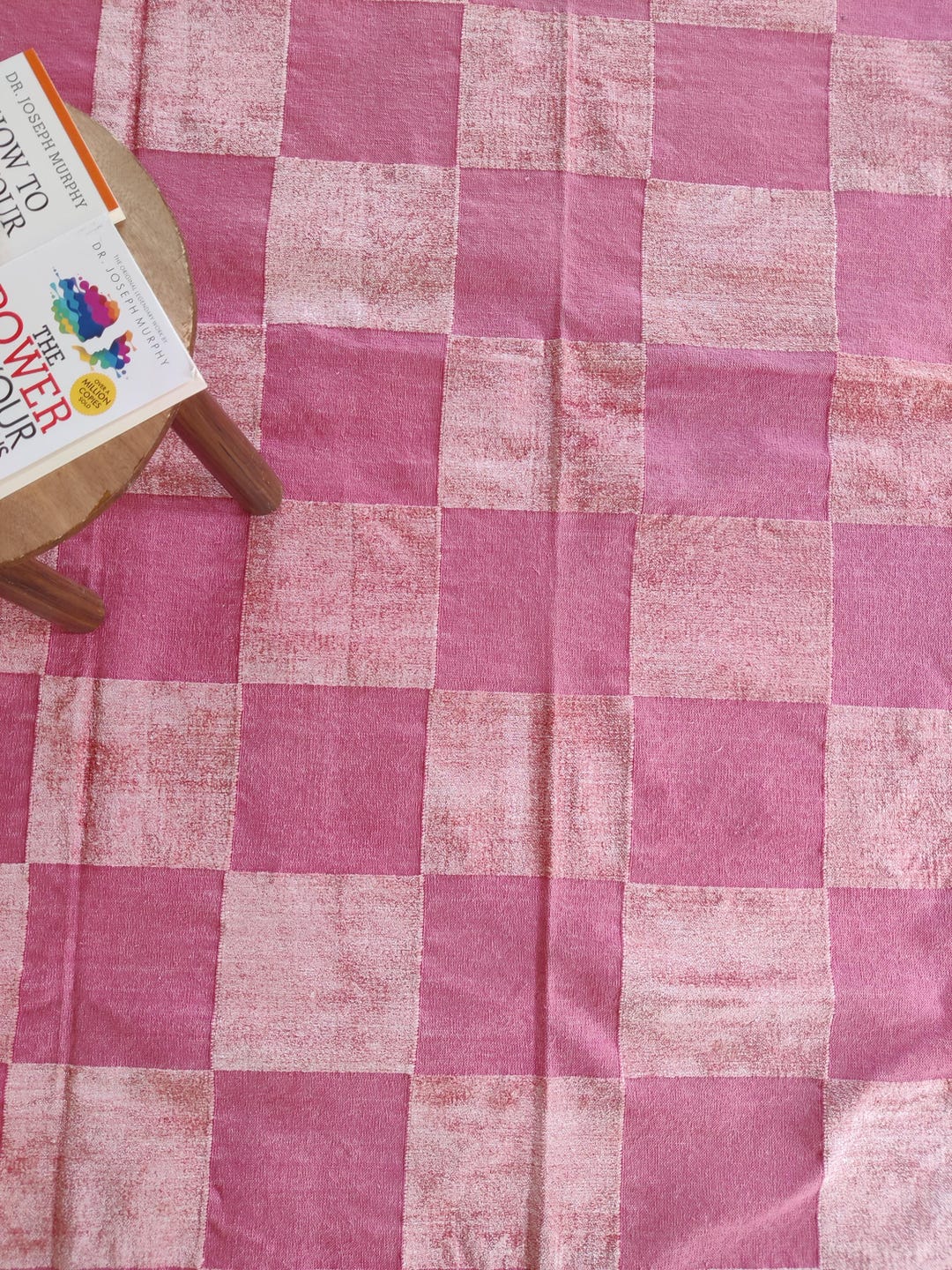 Bubble Gum Pink & White Reversible Modern Rug, Handmade Area Rug, Pink ...