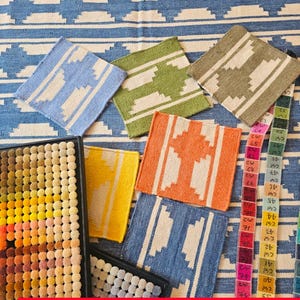 Olive Green Blue Scandinavian Design Rug, Hand Woven Flatweave-kilim ...