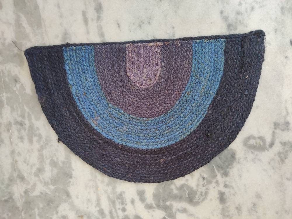 Braided Half Circle Colourful Doormat Vintage Boho Mat Eco - Etsy