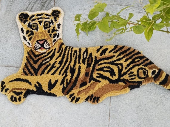 Tiger Doormat Tiger Carpet Tiger Shape Doormat | Etsy