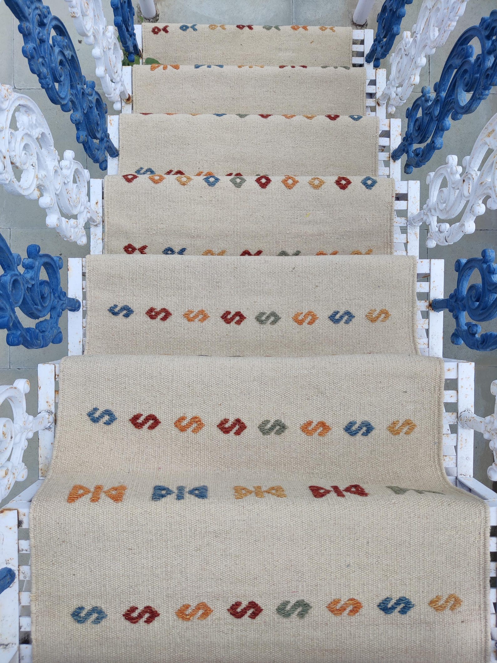 Colorful Diamond Pattern Runner, Entryway, Hallway, Stairs Runner Rug ...