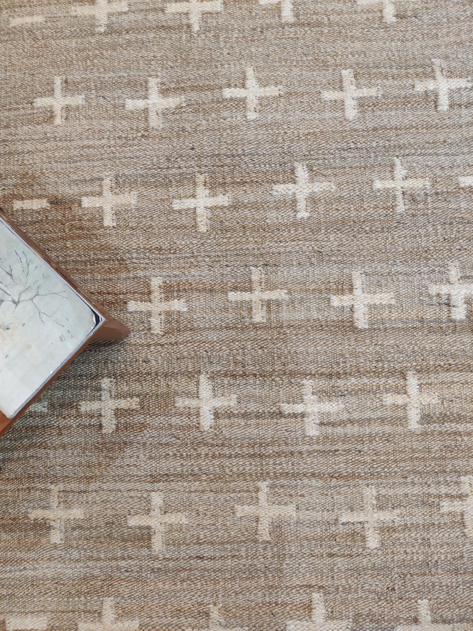 Handmade Jute Area Rug: Woven Plus Sign Design, Custom Size - Etsy