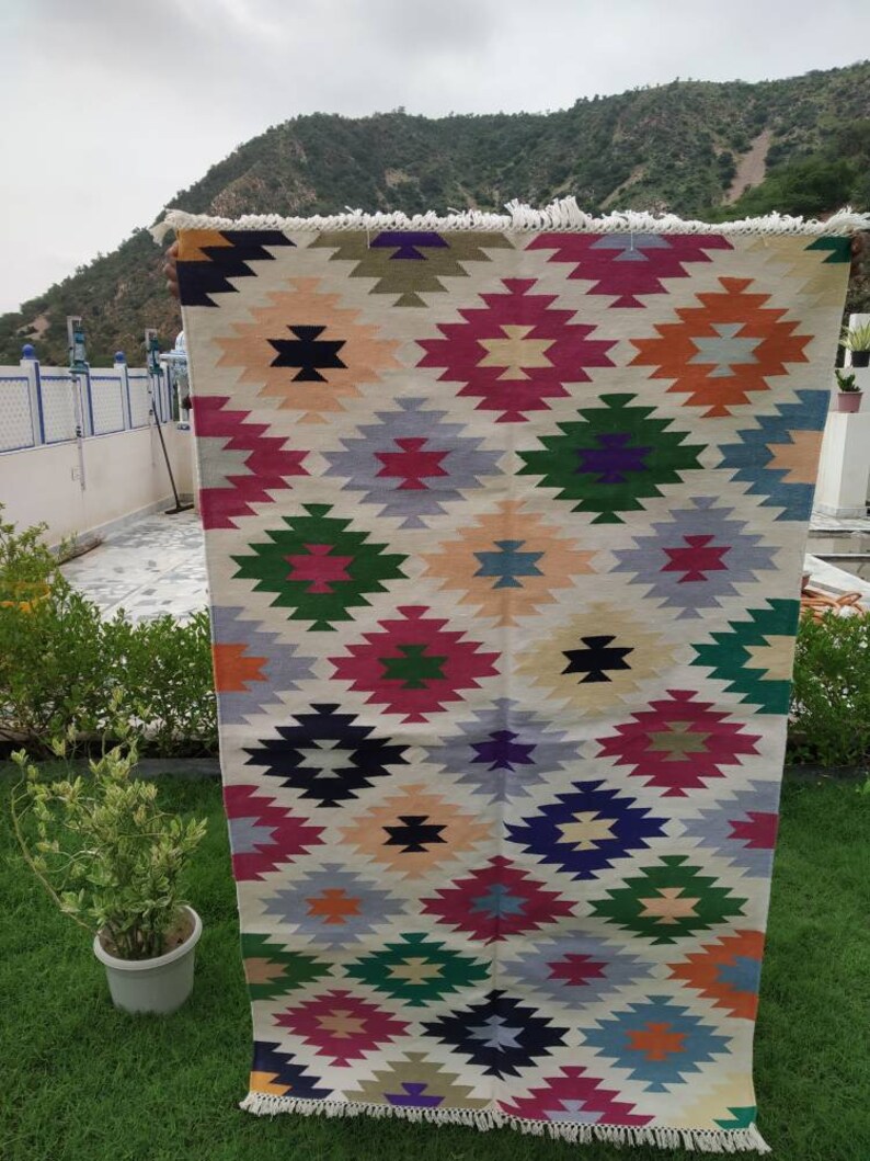 Cotton Flat Weave Patanga Pattern Dhuriee3X5 FeetFree | Etsy