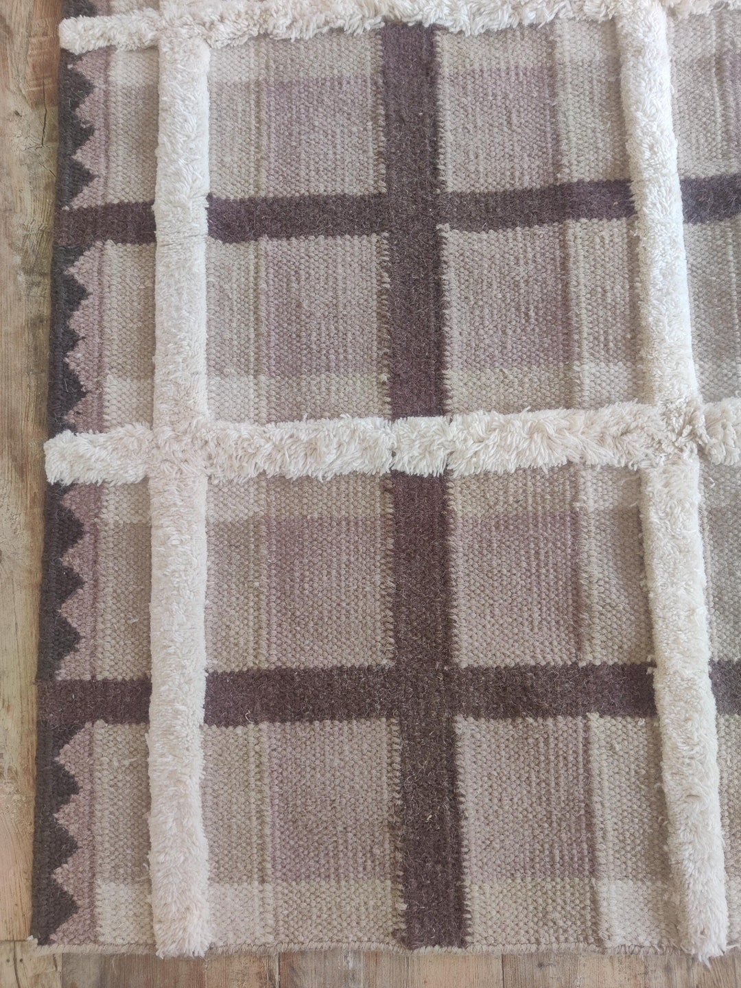 Checkered Wool Rug, Checkerboard Rug, Modern Rug, Home Decor Rug ...