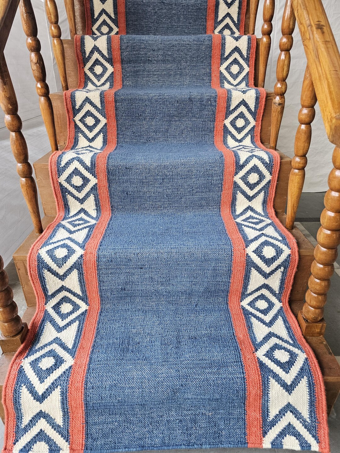 Kilim Stair Runner Rug, Handwoven Wool Runner, Bohemian Runner, Custom ...