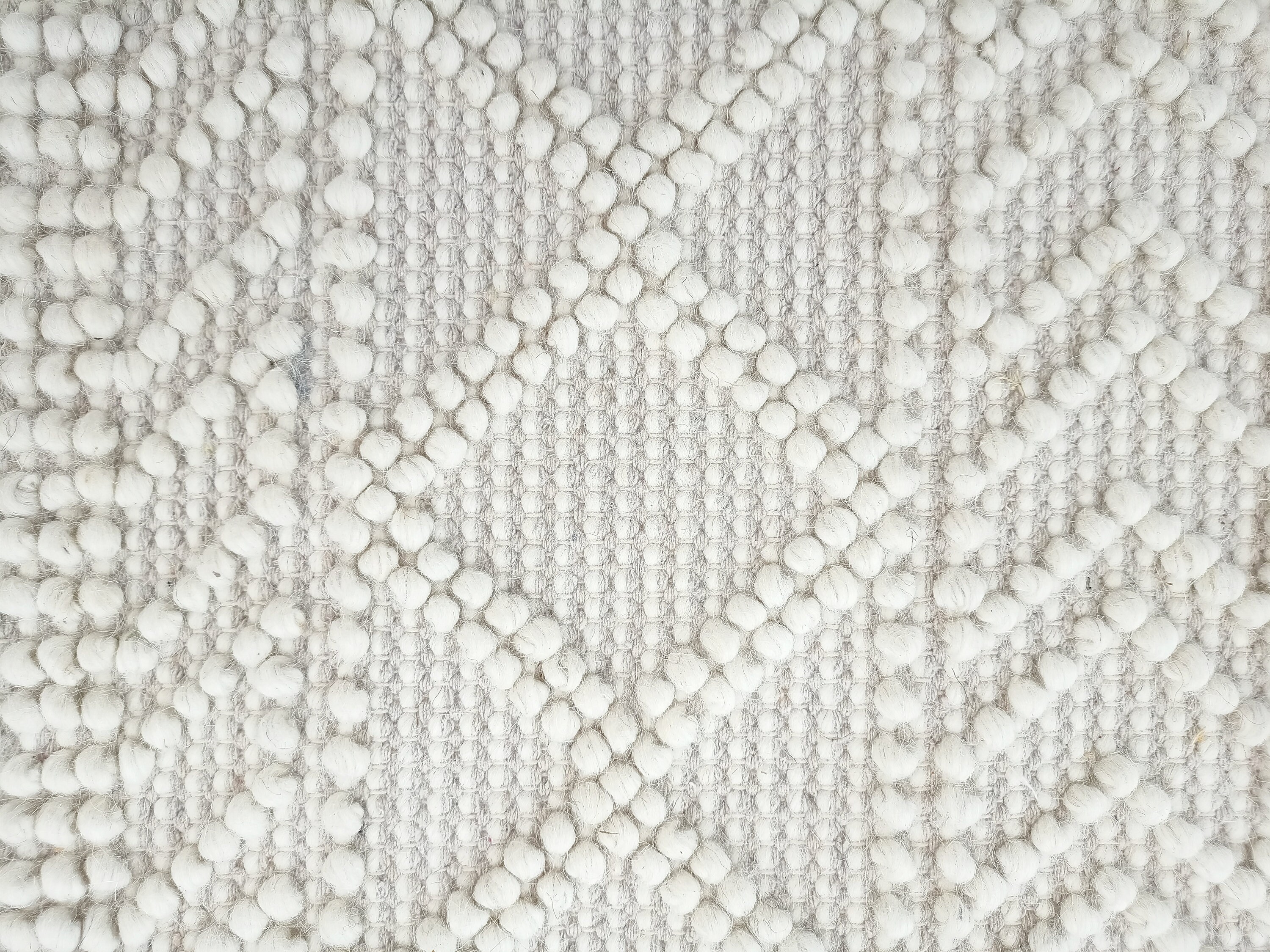 5x8 IVORY Wool Pile Loop Indoor Rug Hand-Knitted Chunky Wool | Etsy