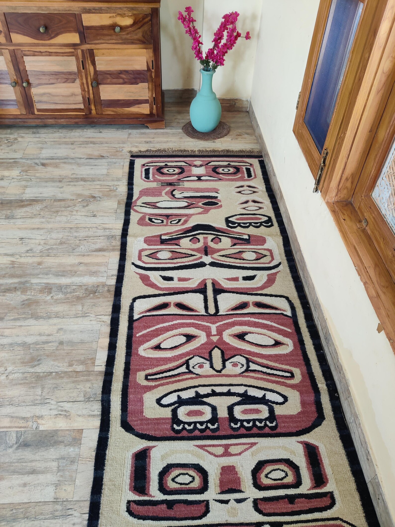 2x10 Kilim Runner, Handwoven Wool Runner, Handmade Kilim Dhurrie Rug ...
