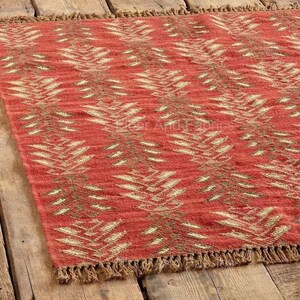 Jute Kilim Runner Rug, Modern Area Rug, Dhurrie and Carpet, Bohemian ...