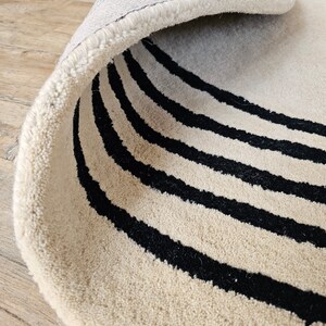 Irregular Round Wool Hand Tufted Super Soft Rug, Home Decor Modern Area ...