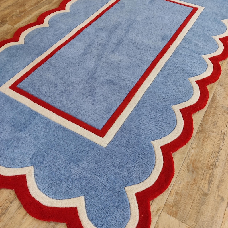 Scalloped Rug - Etsy