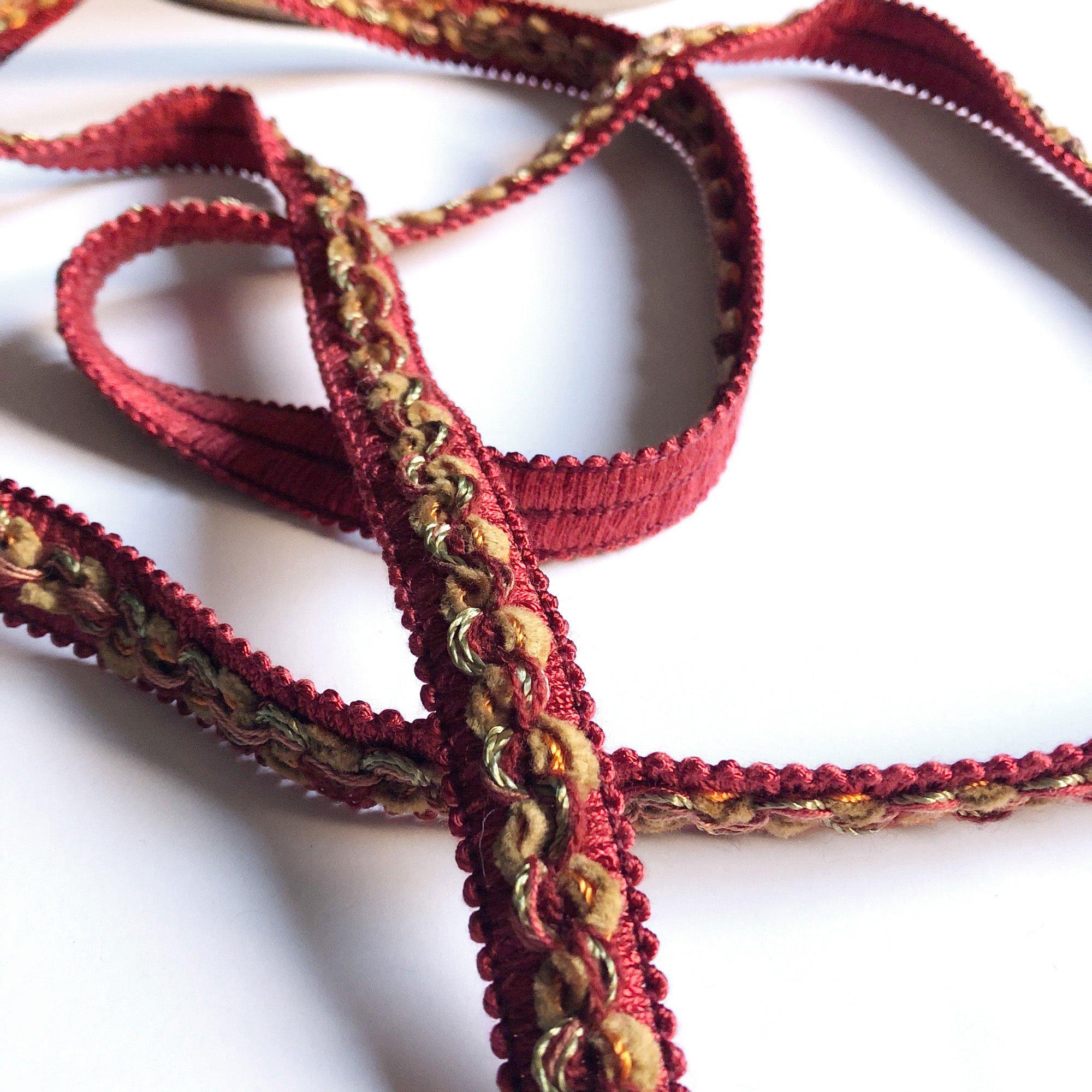 Scarlet and Mustard High Quality Decorative Gimp Trim by the Yard - Etsy