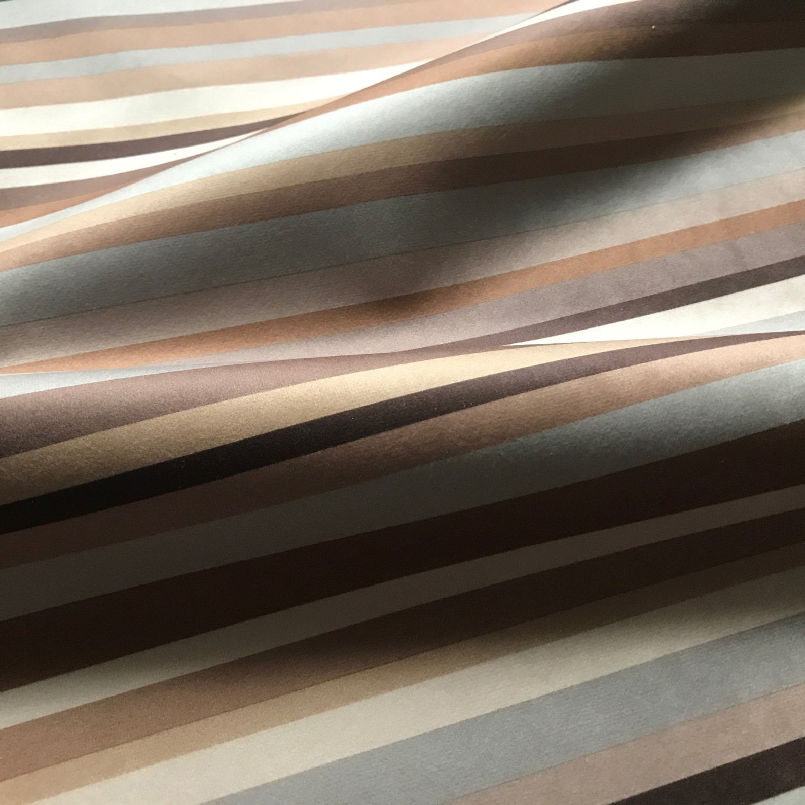 Tan Contemporary Stripe Cotton Upholstery Fabric 54 - Etsy
