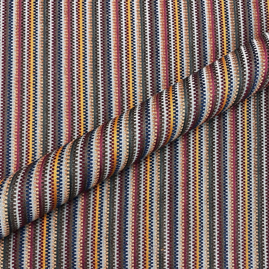 Multicolor Zipper Stripe Upholstery Fabric 54