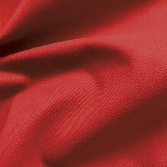 Rich Red Solid Cotton Twill Fabric by the Yard 54 - Etsy