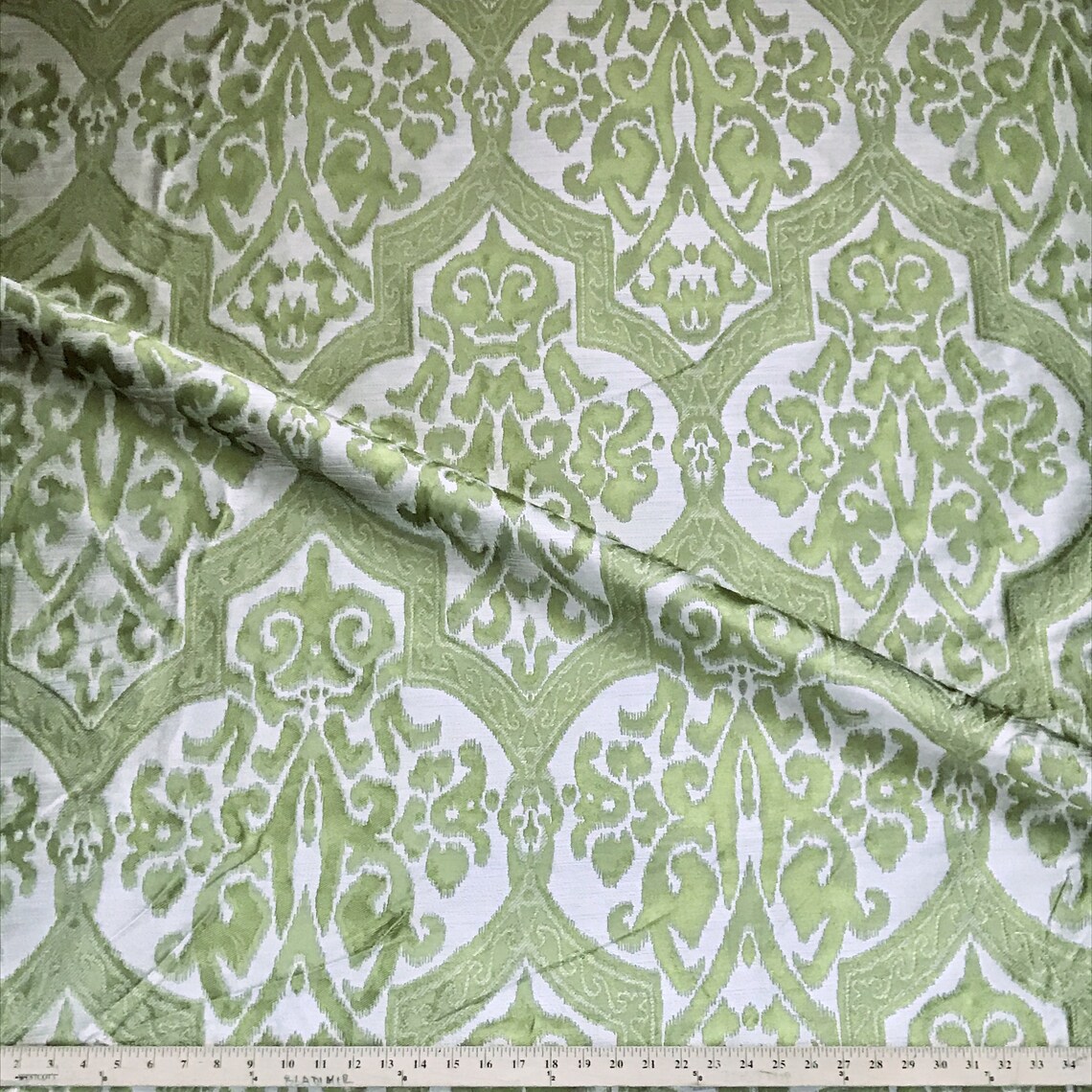 Classic Green Damask Jacquard Upholstery Fabric 54 - Etsy
